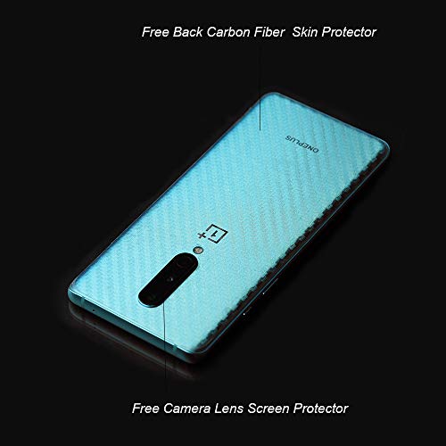 Ibywind Screen Protector For OnePlus 8,with 2Pcs Flexible TPU Film,1Pc Camera Lens Protector,1Pc Backing Carbon Fiber Film [Fingerprint Reader,Easy to install]