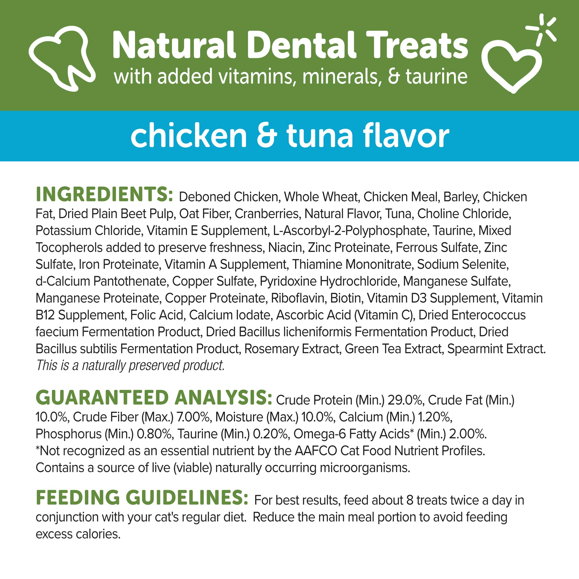 Whimzees Wellness Natural Cat Dental Treats, Chicken & Tuna Flavor, 4.5 Ounce