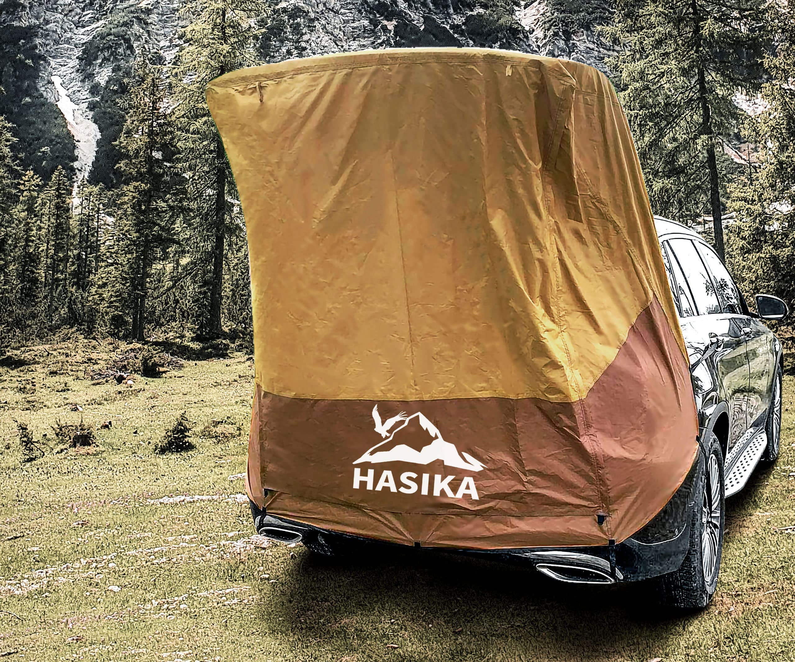 Hasika Camping Tent 2 Person Sun Shade Privacy Shelter Easy Set Up 120 Seconds Waterproof 3000MM UPF 50+ Yellow (Small)