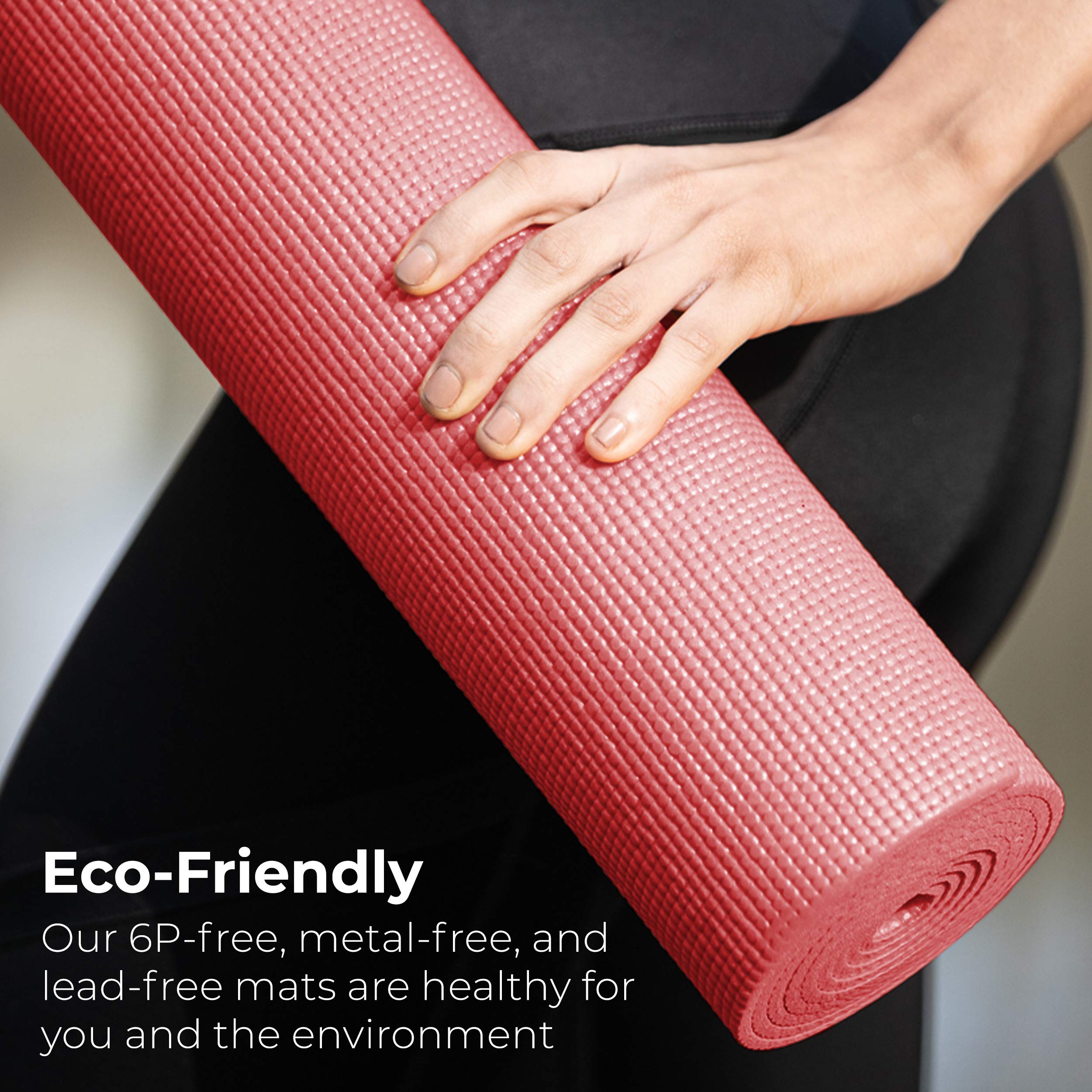 Hello Fit 10-Pack Yoga Mat, 68" x 24" Non Slip Exercise Mat, 4mm Thick Gym Mat for Fitness and Stretching, Bulk Non Toxic Yoga Mats for Schools and Studios, Assorted