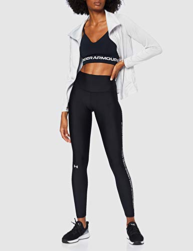 Under Armour Women's Seamless Low Impact Long Sports Bra , Black (001)/Halo Gray , Medium