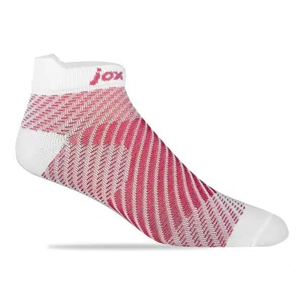 Jox Sox Women's Alpha Pro Low Cut (Women's Shoe Size 5 to 10, Women's Alpha Pro Low Cut White/Pink) (Black/Pink)