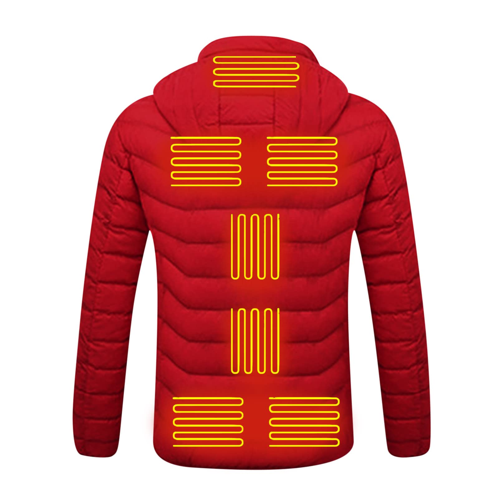 GobdXE Outdoor Fishing Skiing Clothing Via Coat Heated Heated For Riding Women's Coat Spotlight Jacket (Red, L)