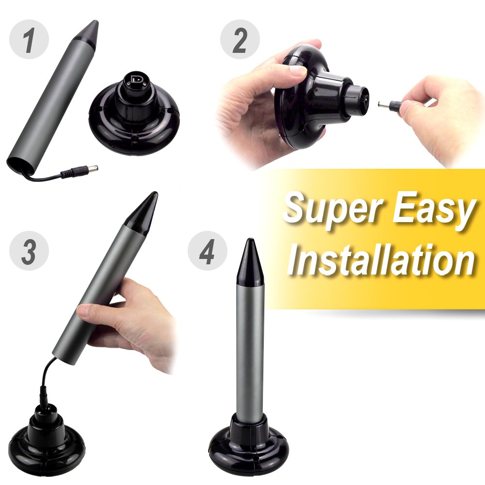 Vekibee Pack of 2 Sonic Mole Repellent Solar Gopher Repellent Ultra Sonic Vole Chaser Mole Sonic Vibrator Spike Keep Moles Away from Yard Lawn