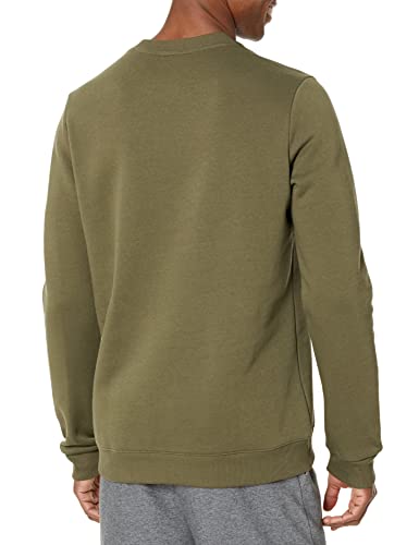 Reebok Men's Standard Crewneck Sweatshirt, Army Green/White Small Logo, Medium