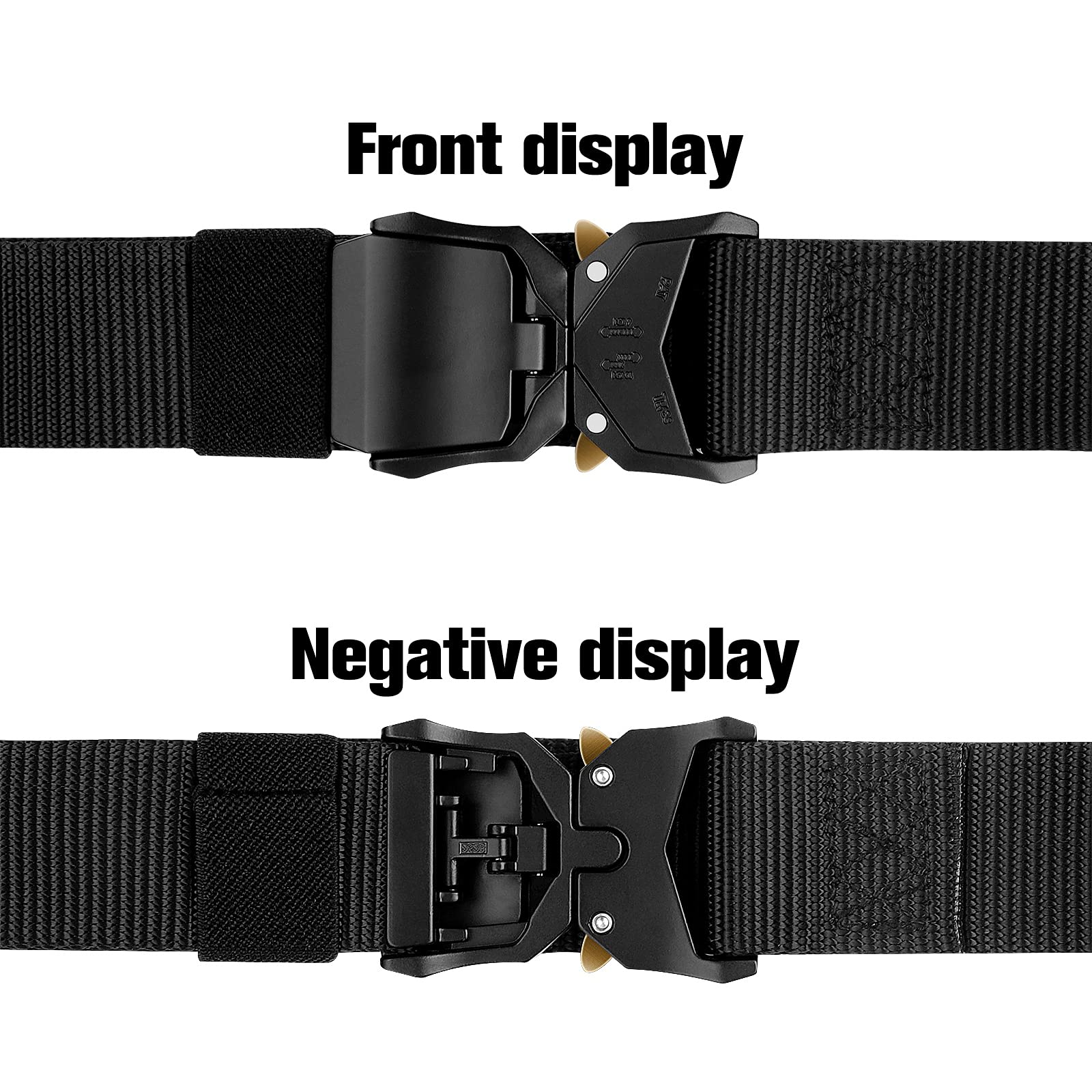 IEKEODI Tactical Belts for Men,1.5 inch Nylon Web Work Belts for men heavy duty,with Heavy Duty Quick Release Buckle