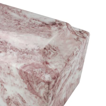 Wild Rose Classic Cultured Marble Cremation Urn for Ashes, Pink, Red, Adult Sized Cremation Urn for Human Ashes, Ground Burial, Home Memorial and Funeral Cremation Urn
