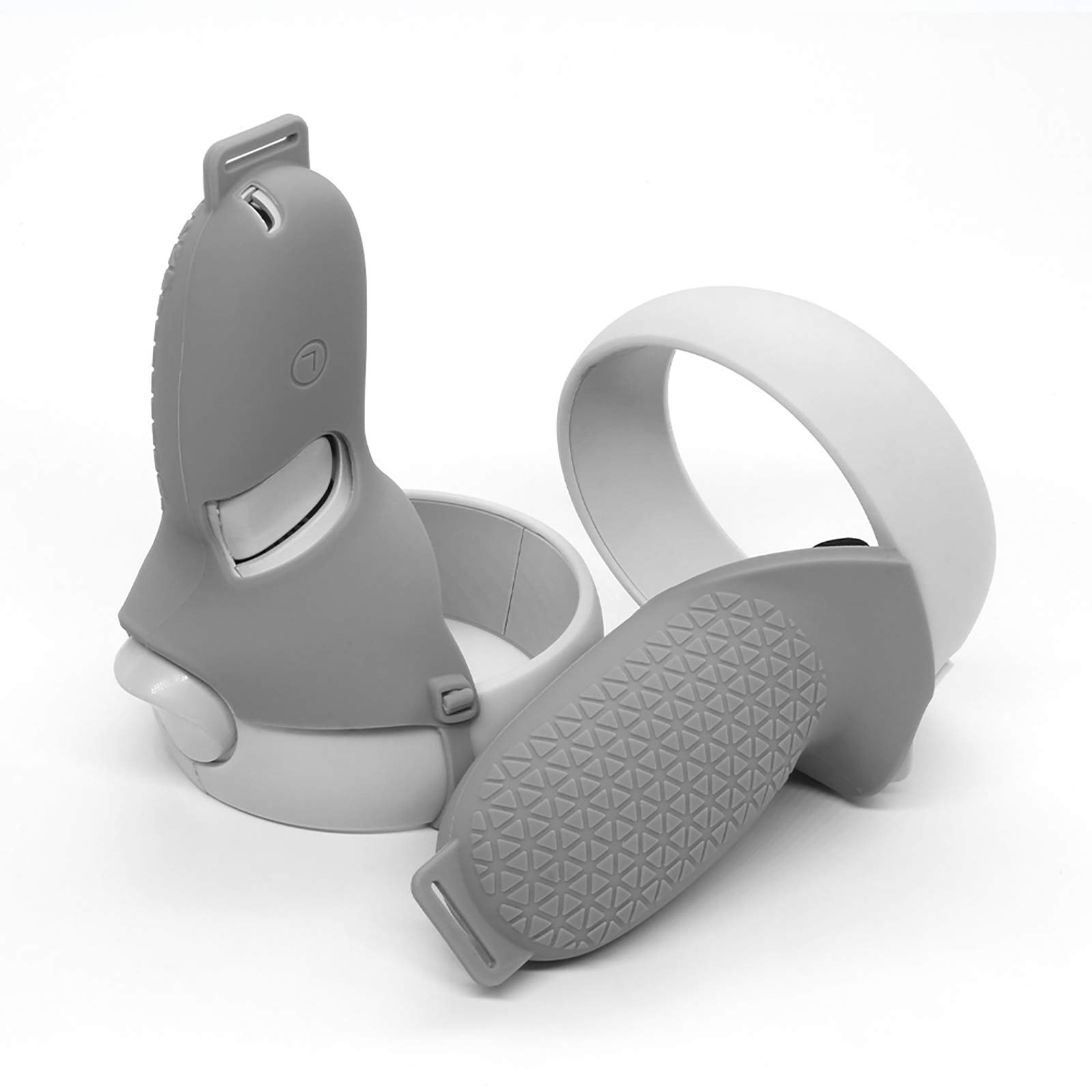 HUAYUWA VR Touch Controller Grip Cover Fits for Oculus Quest 2 Anti-Throw Handle Protective Sleeve Silicone Shell, Grey