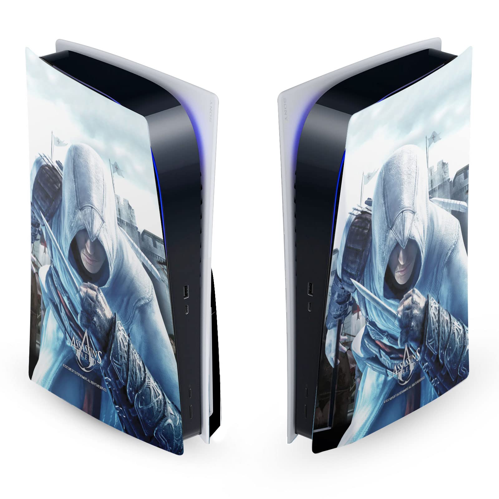 Head Case Designs Officially Licensed Assassin's Creed Altaïr Hidden Blade Key Art Matte Vinyl Faceplate Sticker Gaming Skin Case Cover Compatible with Sony Playstation 5 PS5 Disc Edition Console