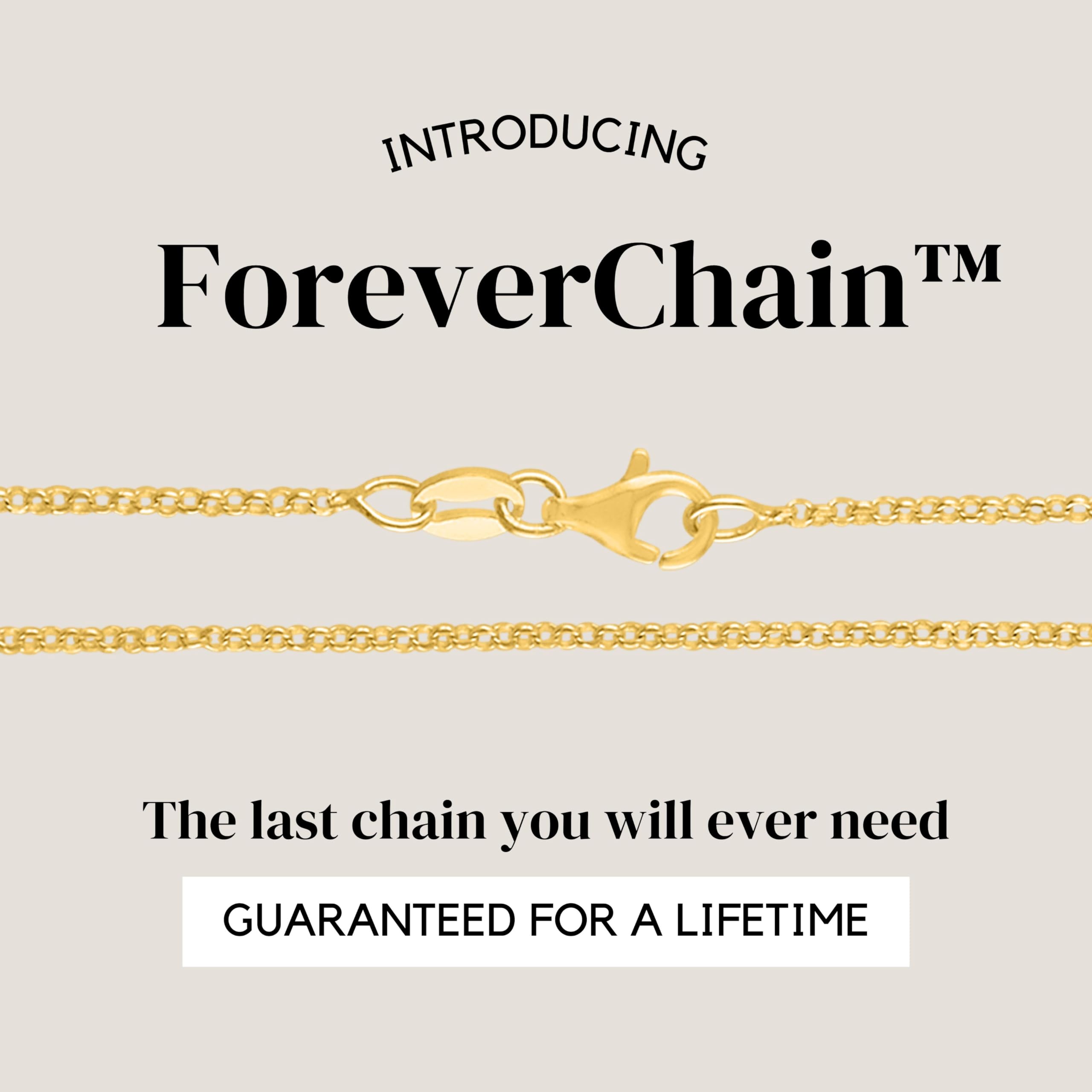 KISPER Gold Cable Link Chain Necklace β Thin, Dainty, Gold-Plated 925 Sterling Silver Jewelry for Women & Men with Lobster Claw Clasp β Made in Italy, 20"