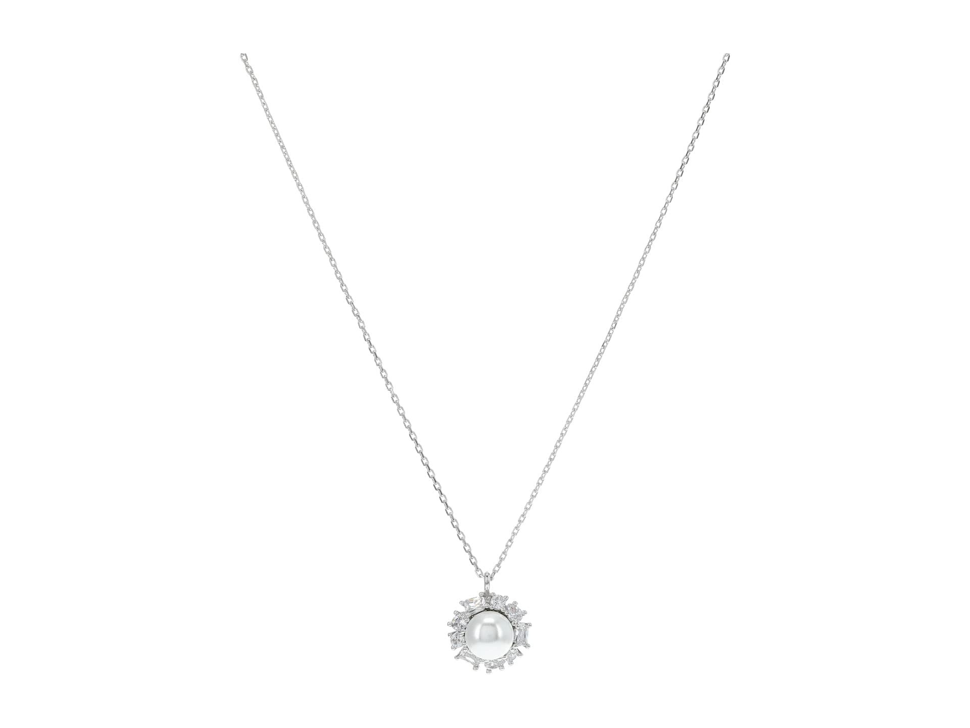 Kate Spade New York Candy Shop Pearl Halo Pendant Necklace Cream/Silver One Size