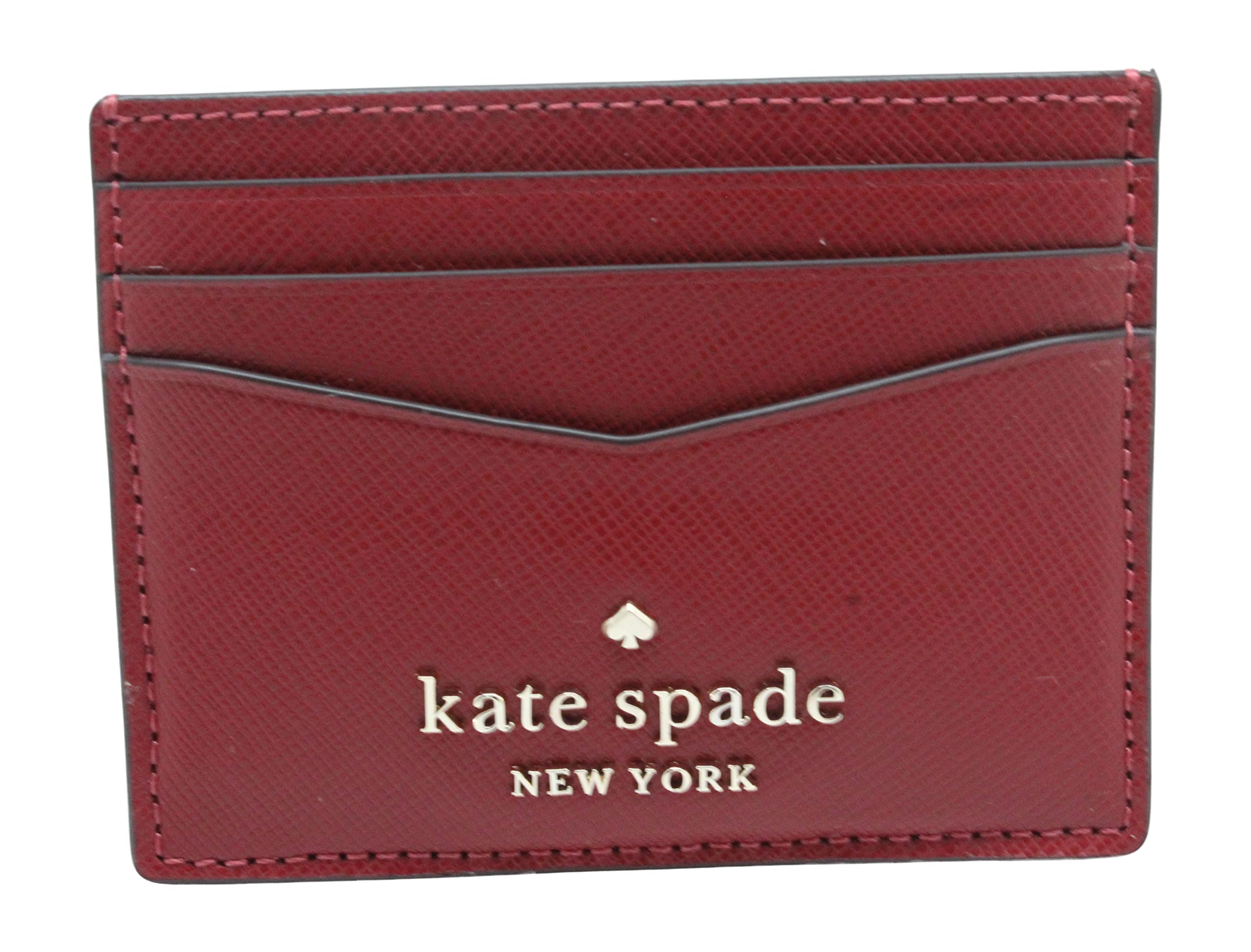 Kate spade New York Staci Small Slim Card Holder In Red Currant