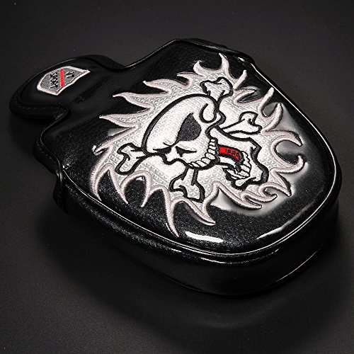 Golf Skull Skeleton Black Mallet Putter Cover Headcover for Odyssey Scotty Cameron Taylormade (Black)