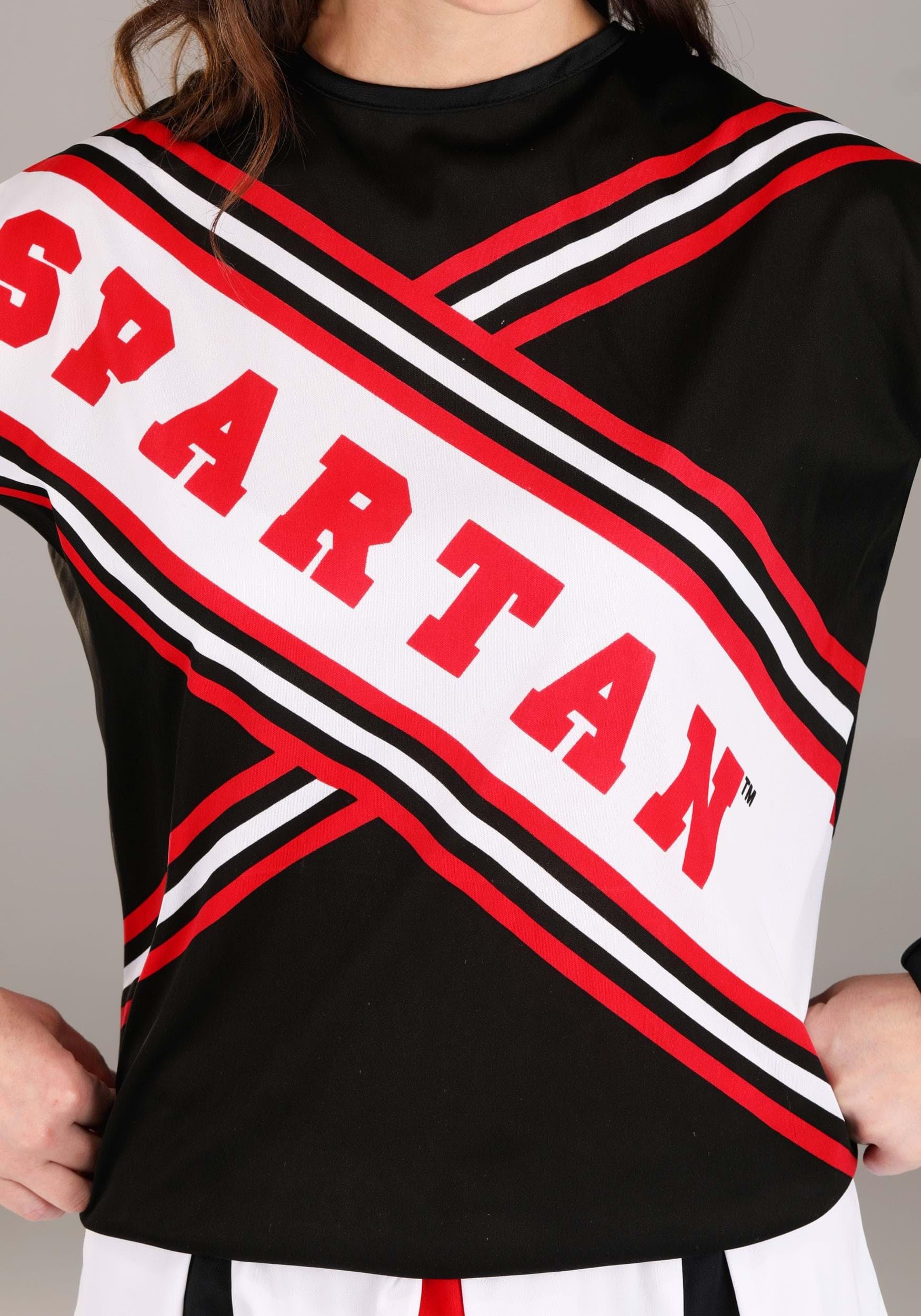 Fun Costumes Women's Saturday Night Live Spartan Cheerleader Costume, SNL Cheer Cosplay Outfit, Uniform, S Black