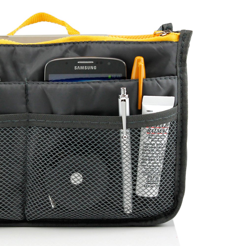 GEARONIC TM Lady Women Travel Insert Organizer Compartment Bag Handbag Purse Large Liner Tidy Bag- Orange