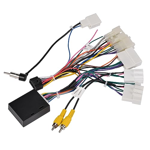 GODPEE Car Stereo Radio Wiring Harness Kit XE49 with Android Connector Antenna Adapter for 2012-2017 Toyota Camry Radio Host Replacement,Supports Steering Wheel Control of Reversing Image Function