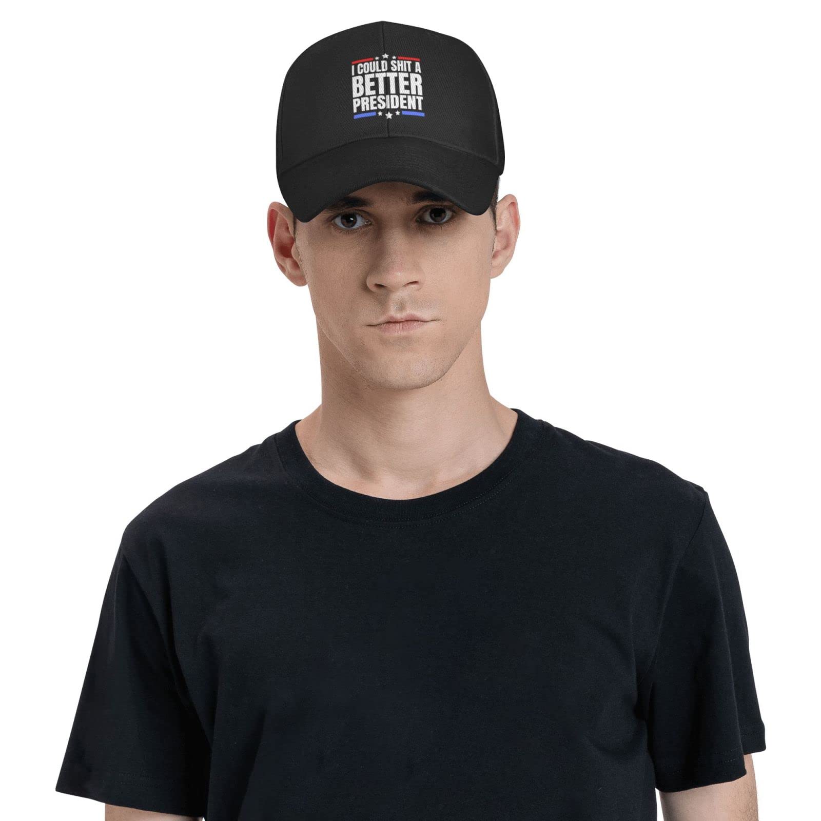 I Could Shit A Better President Than Joe Biden Hat Men Women Fashion Baseball Hats Adjustable Sunhat Dad Cap Sport Caps Black