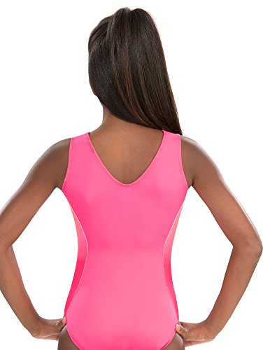 GK Girls Dancing Swirl Gymnastics Leotard Ballet One Piece (CL, Peach Pink)