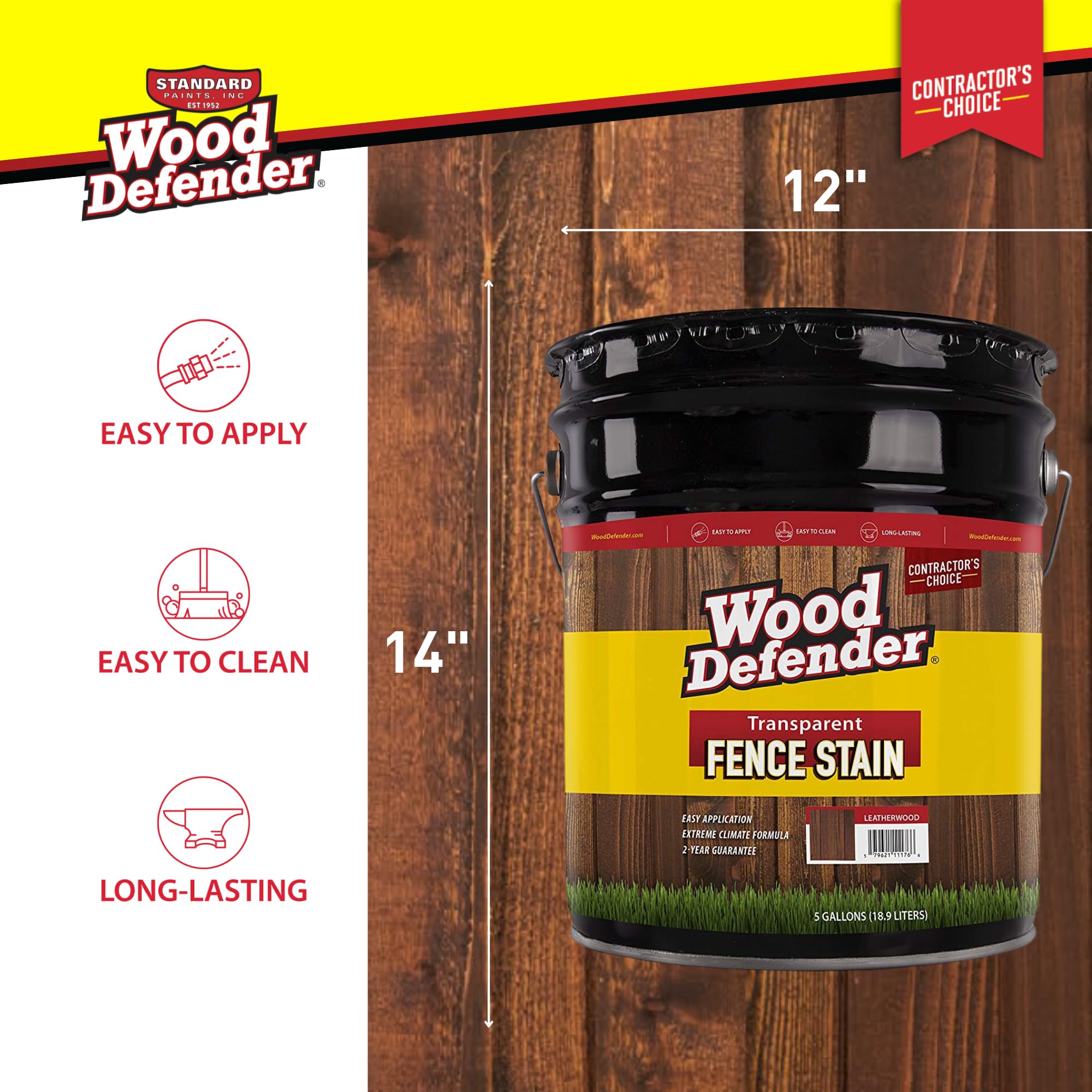 Wood Defender Transparent Fence Stain Clear Glow 5-Gallon