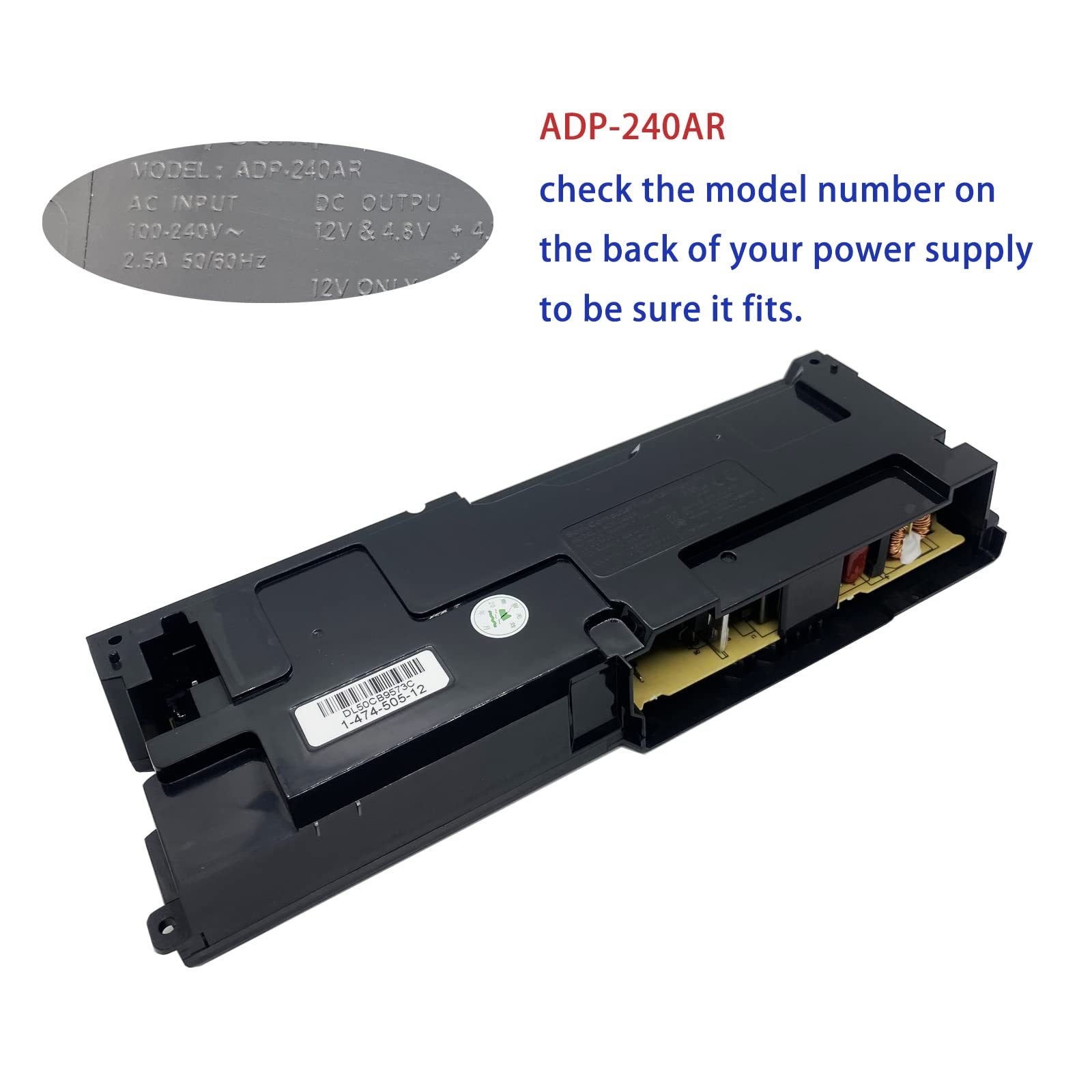 Goodgo Original Quality Power Supply ADP-240AR Replacement for Sony Playstation 4 PS4 CUH-1001A (5 Prongs)