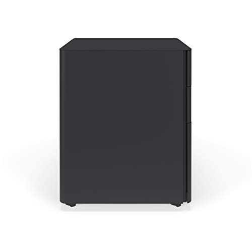 HON Basyx Commercial-Grade Modern Mobile Steel Pedestal, Filing Cabinet, Standard, Charcoal