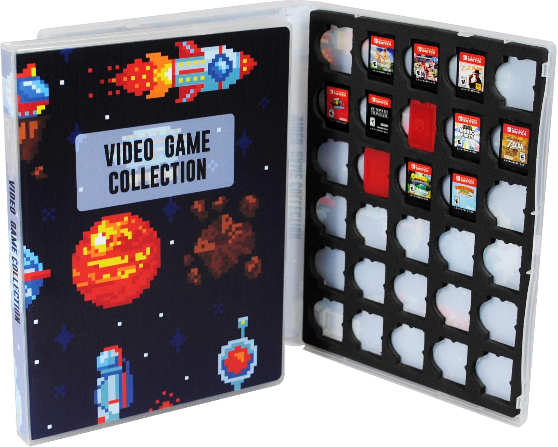 Game Case for Nintendo Switch Cartridges - Holds 30 Games Securely in Foam