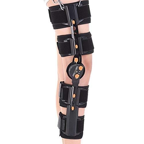 Knee Brace Knee Brace with Strap, ROM Adjustable Post OP Patella Injury Immobilizer Brace Orthopedic Guard Protector Full Leg Stabilizer Knee Orthosis Splint