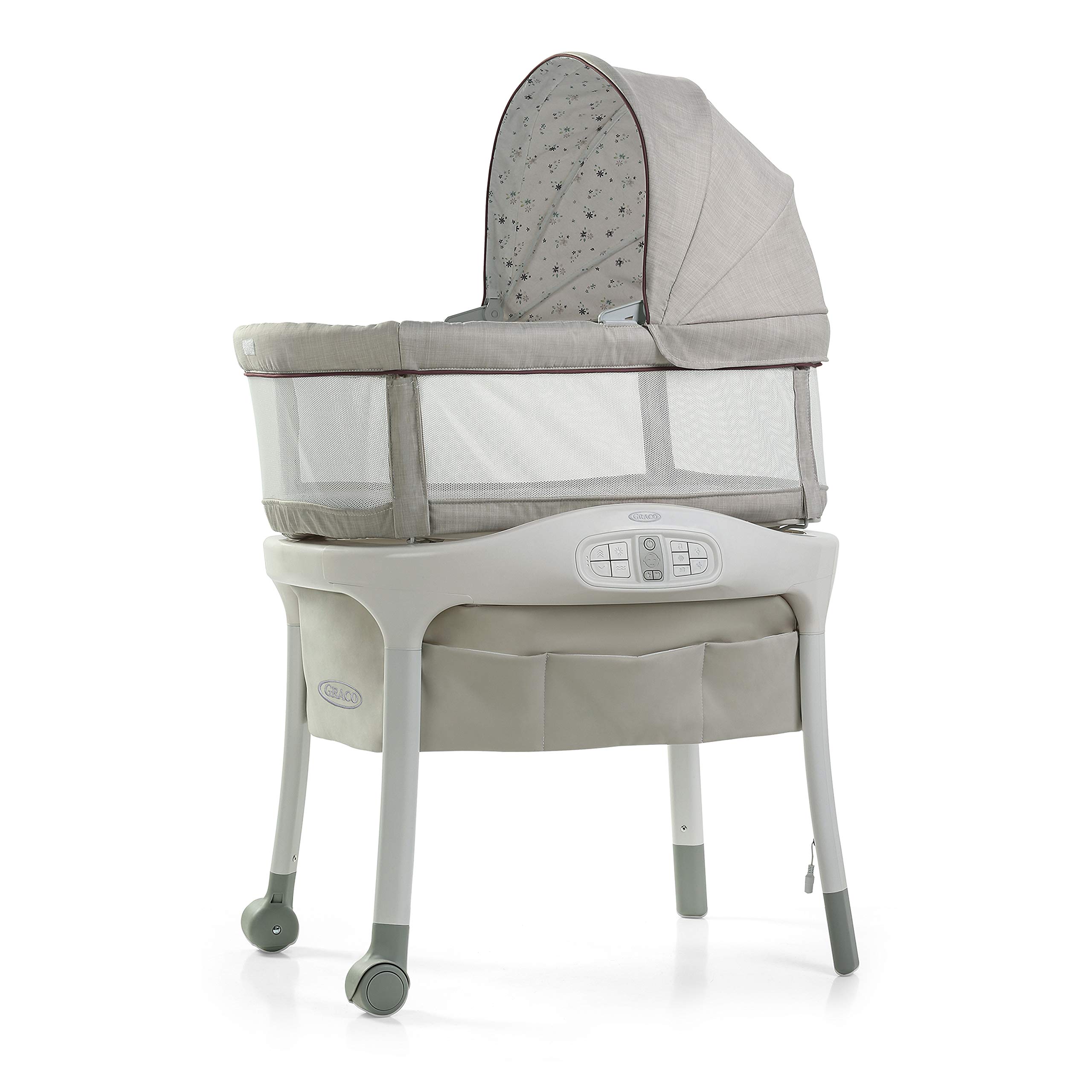 Graco Sense2Snooze Baby Bassinet with Cry Detection Technology and Responds to Baby's Cries to Help Soothe Back to Sleep, Roma