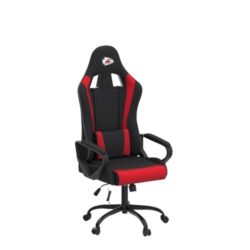 Gaming Chair High Back Computer Chair Comfortable Massage Office Chair Executive Racing Chair Adjustable Height Ergonomic PU Desk Chair with Lumbar Support Armrest for Home Office (Red, KC)