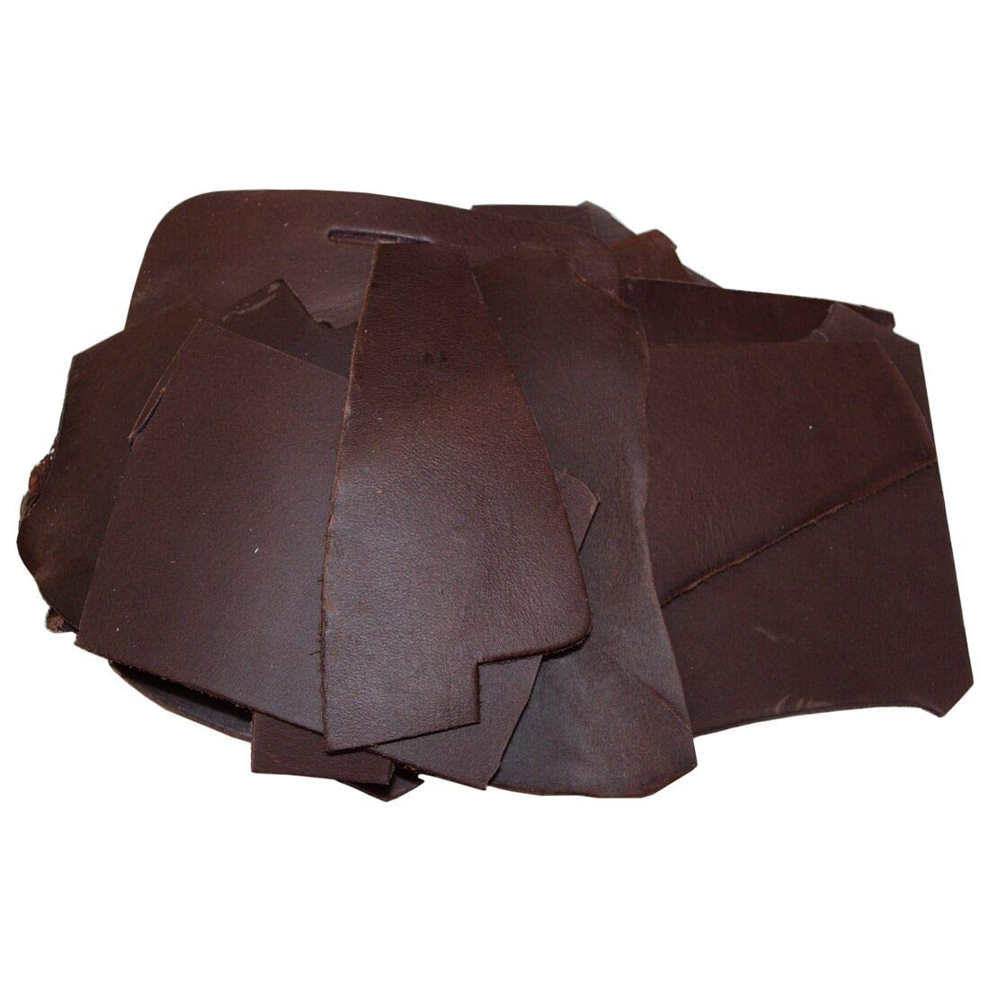Hide & Drink, Cow Leather Chips & Scraps, Trimming Thick Pieces (3.5mm), Craft & Workshop (12 Ounce) :: Charcoal Black