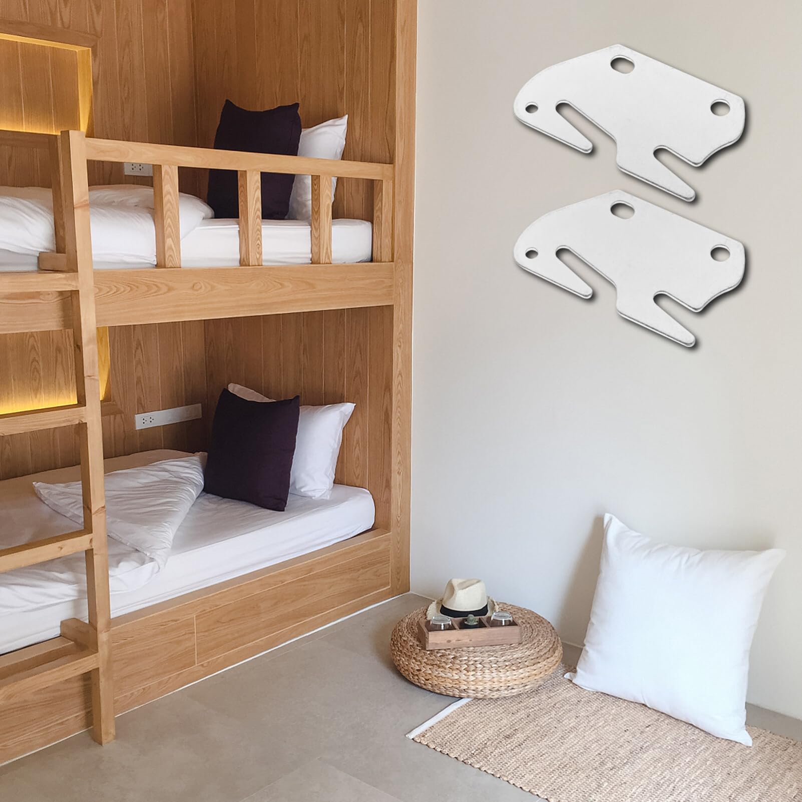 Homoyoyo 2pcs Furniture Connector Bedside Rail Bracket Tool Stand Metal Stand Headboard Brackets for Metal Bed Frame Accessories for Frames Bed Rail Connector Iron Hanging Board Wooden Bed