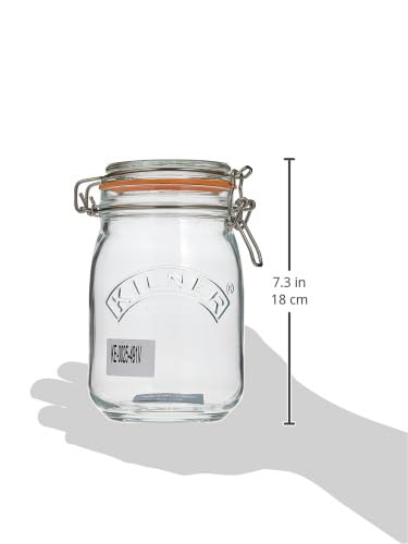 Kilner Round Clip Top Jar, 34-Fl Oz, 1 L