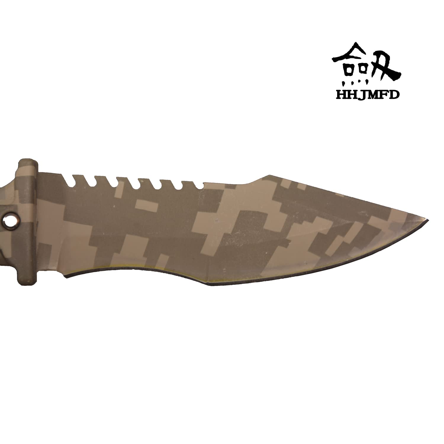 HHJMFD Tactical Fixed Blade Knife Survival Hunting Tool Non-slip Stylish Handle with Practical Sheath 9-inch Camouflage for Camping Hunting Adventure Outdoor
