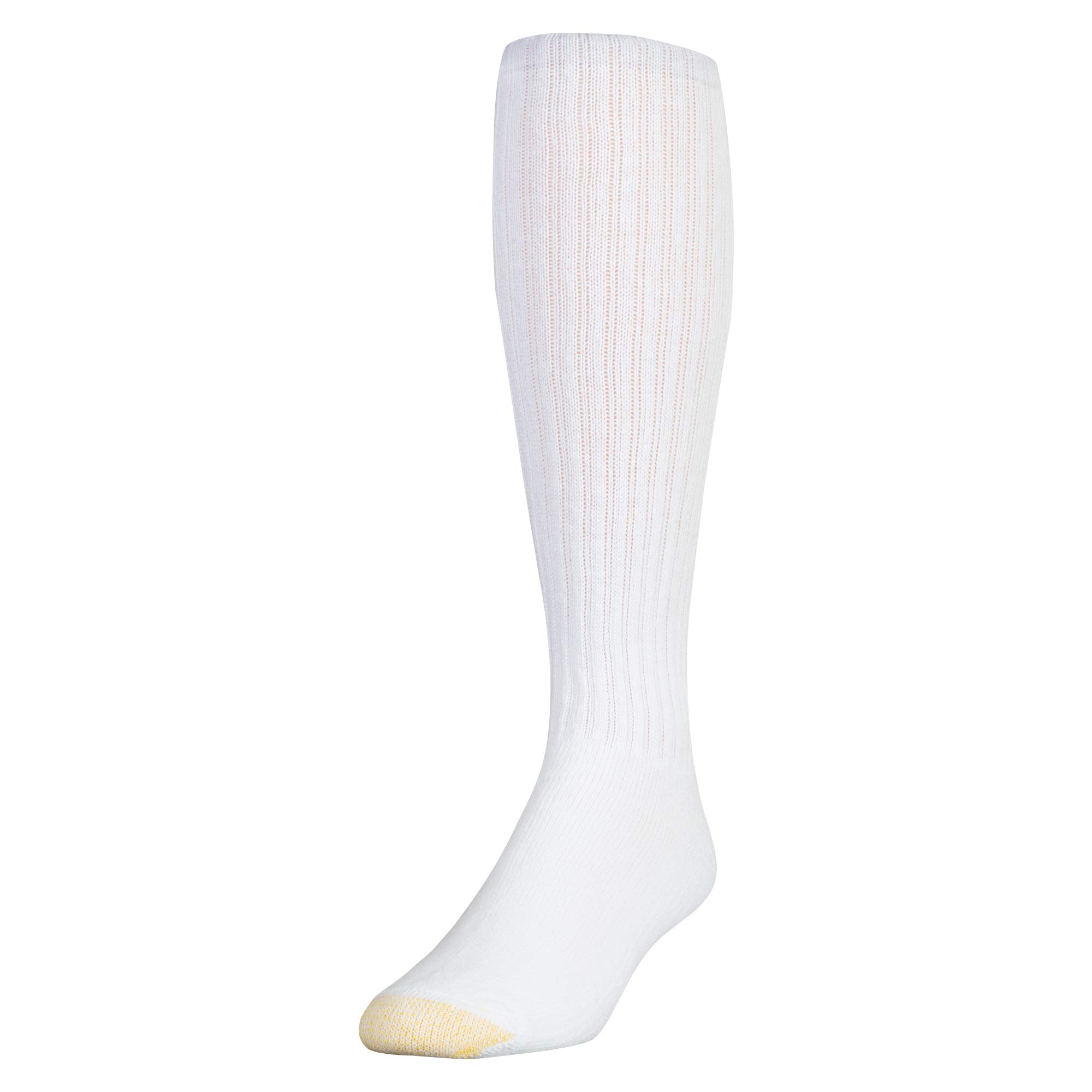 Gold Toe Men's Cotton Over the Calf Athletic Sock 3-Pack, White, Size: 6-12 1/2