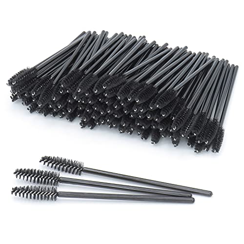GreenLife 100 pcs Multicolor Disposable Eyelash Brush Eyebrow Brush Mascara Wands Applicator Makeup Brush
