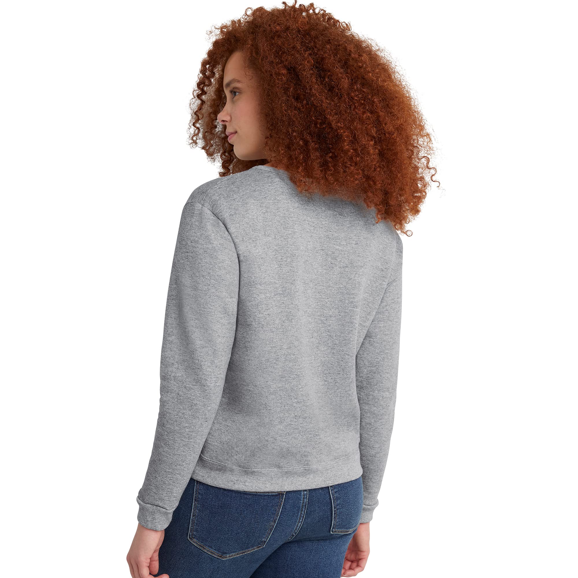 Hanes womens Ecosmart Crewneck Sweatshirt, Light Steel, Small US