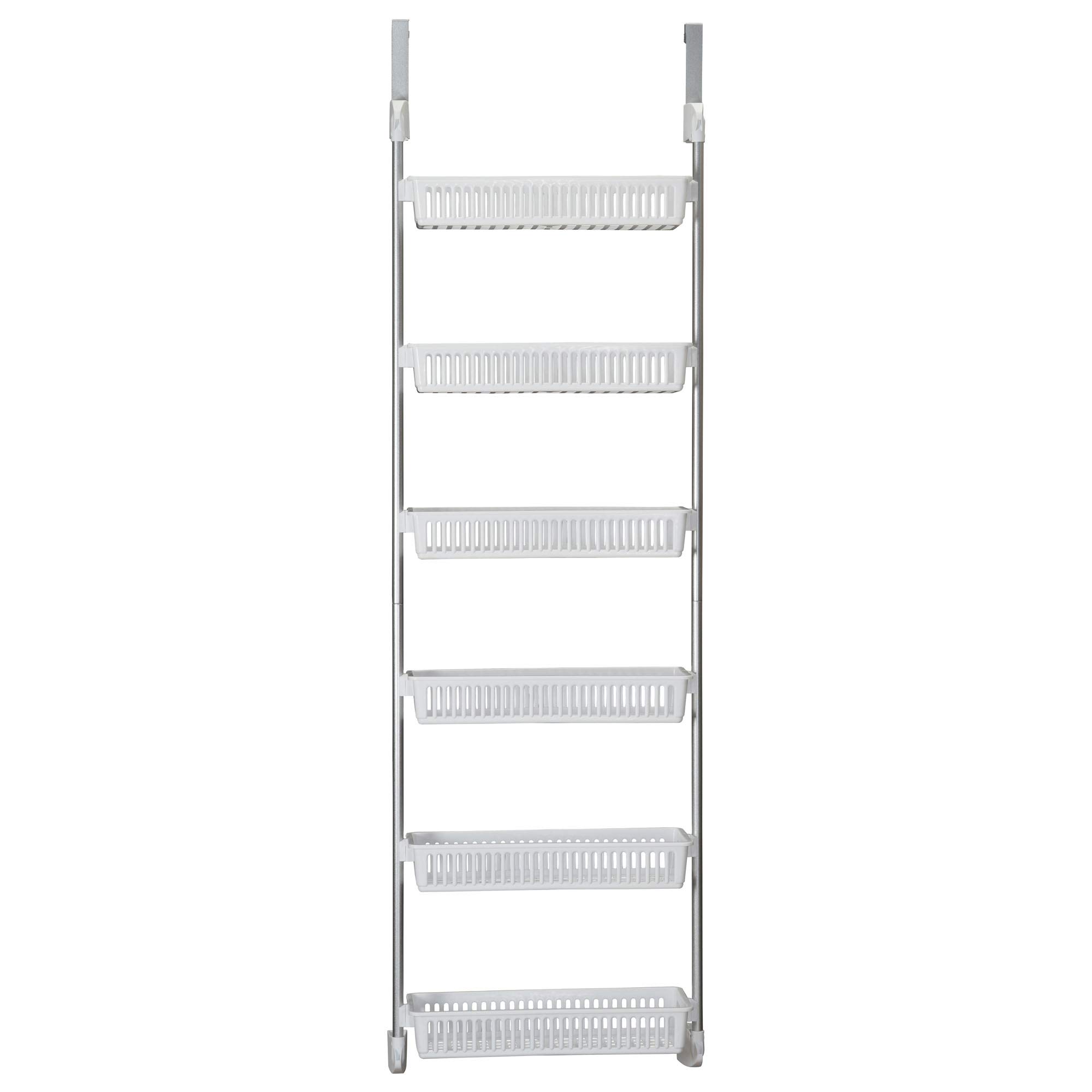 Household Essentials White 6-Tier Basket Over-The-Door Organizer