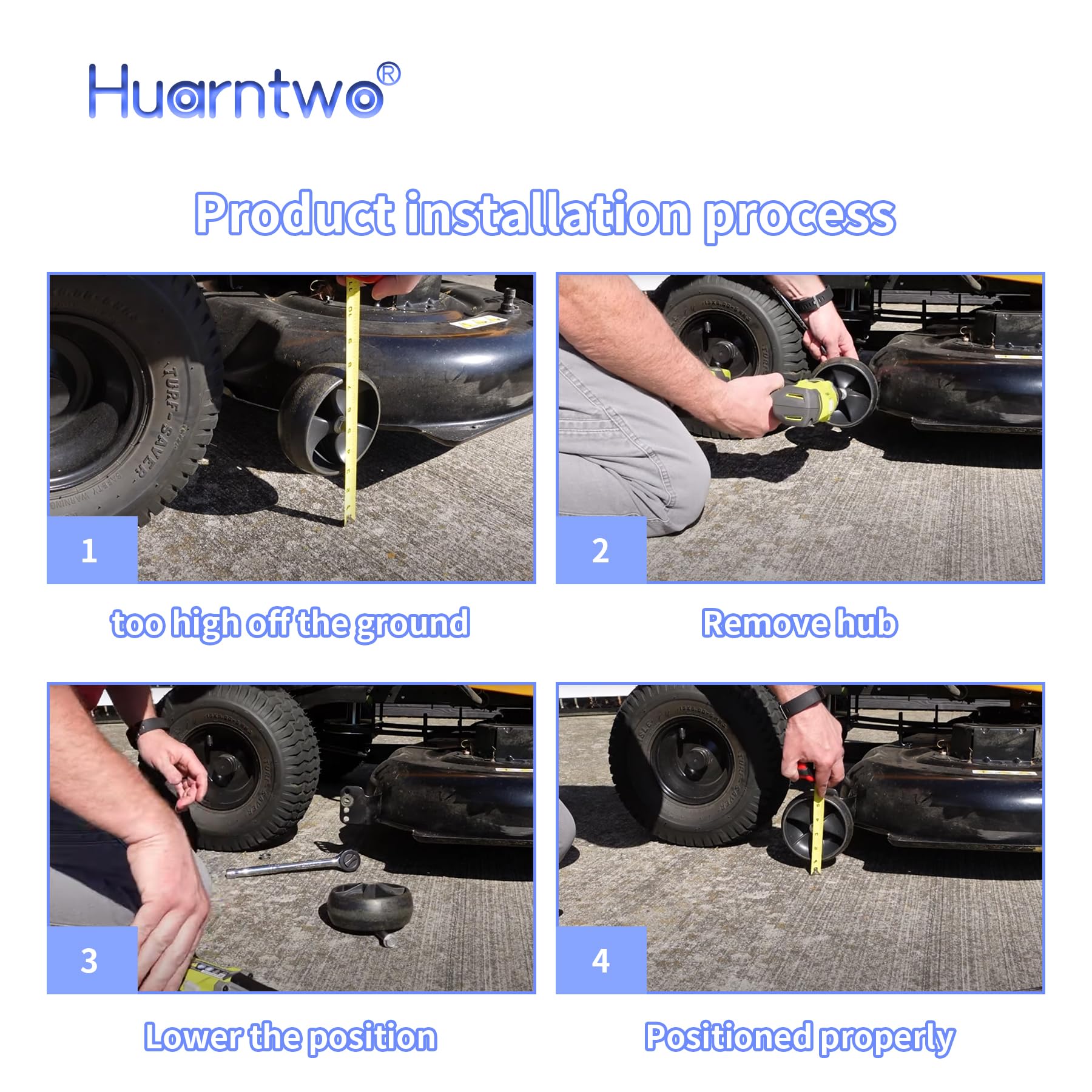 Huarntwo Replacement Wheel Shoulder Bolts and Lock Nuts for 137644 184218 184219 193406 532137644 738-3056 938-3056 73930600(2 Pack)