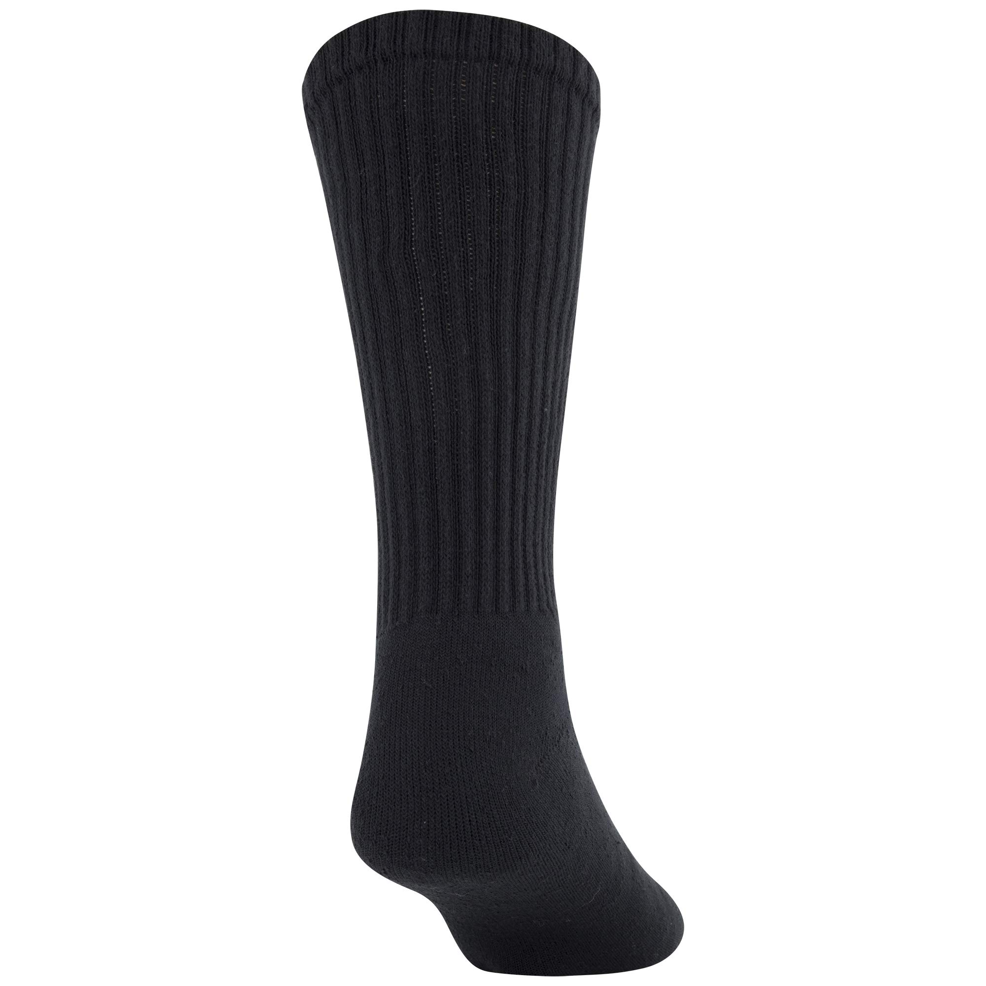 GOLDTOE Men's 656s Cotton Crew Athletic Socks, Multipairs, Black (6-Pairs), Large