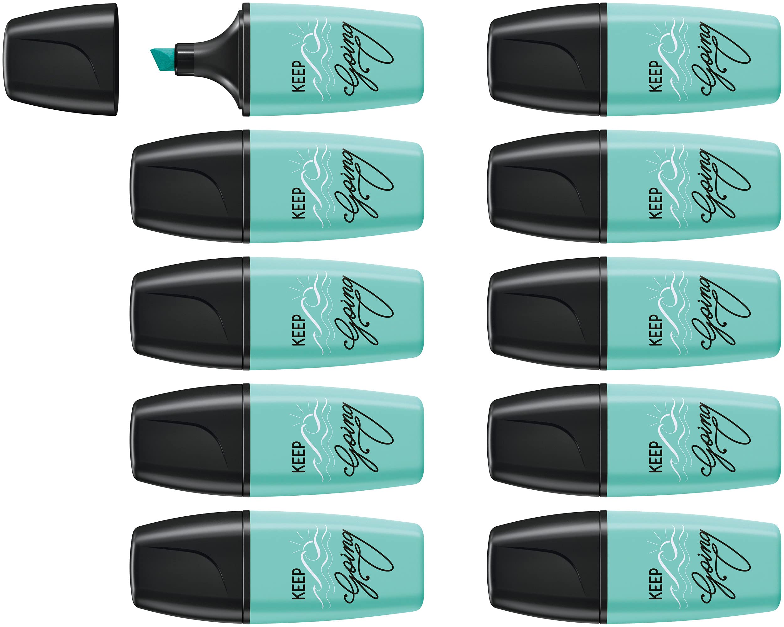 Highlighter - STABILO BOSS MINI Pastellove - Box of 10 - Touch of Turquoise