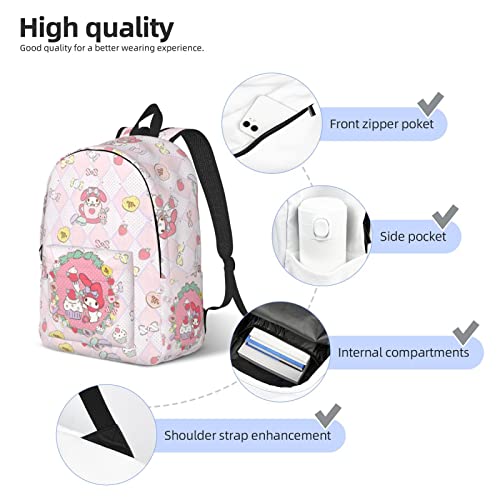SYSGIE Anime Backpack Mini Pink Laptop Backpack Light Backpack for Travel Cute Backpack for Women Suitable for Work Commute Play (S)