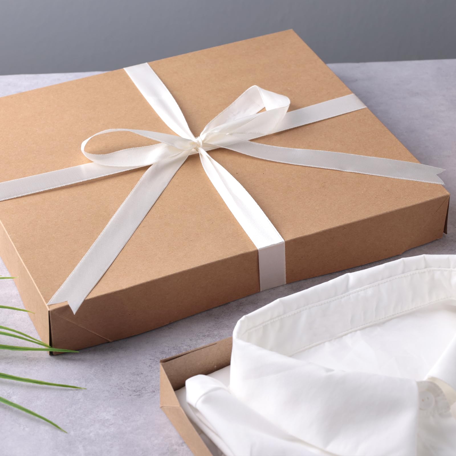 VGOODALL 12PCS Gift Box Bulk, Brown Gift Boxes with Lids 11.8 x 9.5 x 1.6 Inches for Birthdays Party