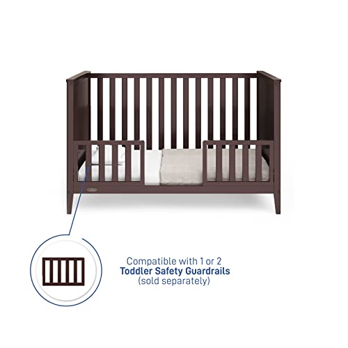 Graco Melbourne 3-in-1 Convertible Crib (Espresso) β Converts from Baby Crib to Toddler Bed and Daybed, Fits Standard Full-Size Crib Mattress, Adjustable Mattress Support Base