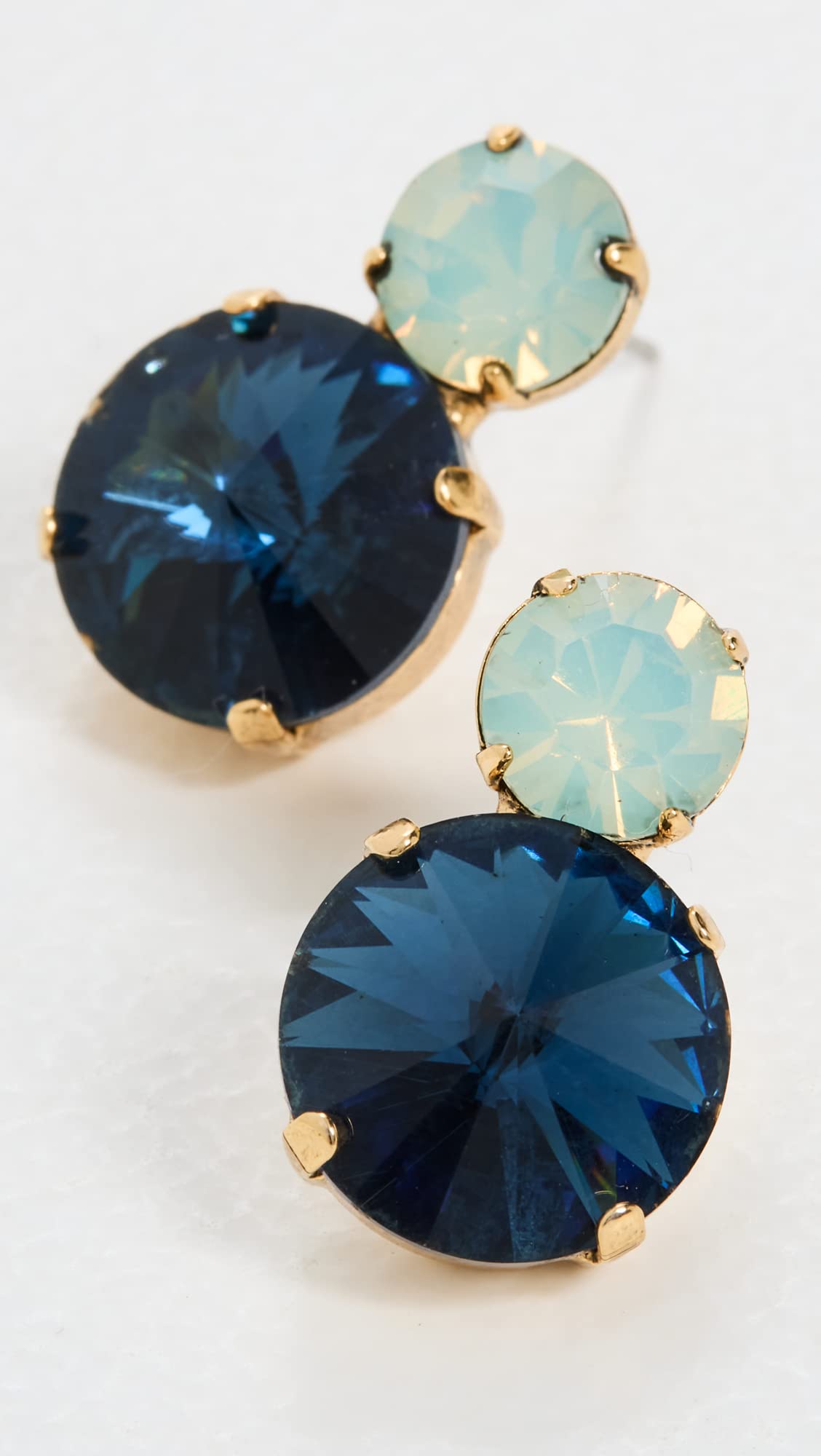 Jennifer Behr Women's Myrla Earrings, Juniper, Blue, Gold, One Size