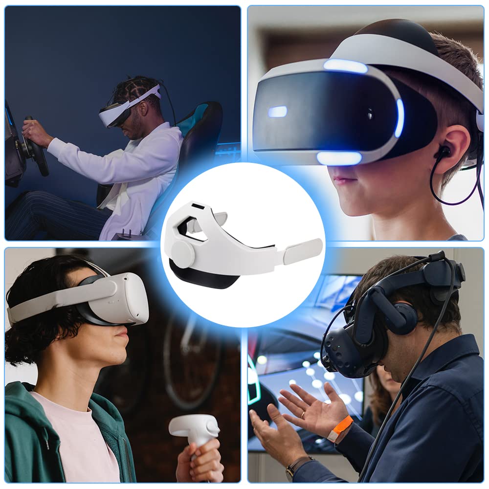 Jooheli Adjustable Head Strap for Oculus Quest 2, Replacement Head Strap for Oculus Quest 2 Elite Strap Accessories, Comfortable Protective Strap for VR Gaming