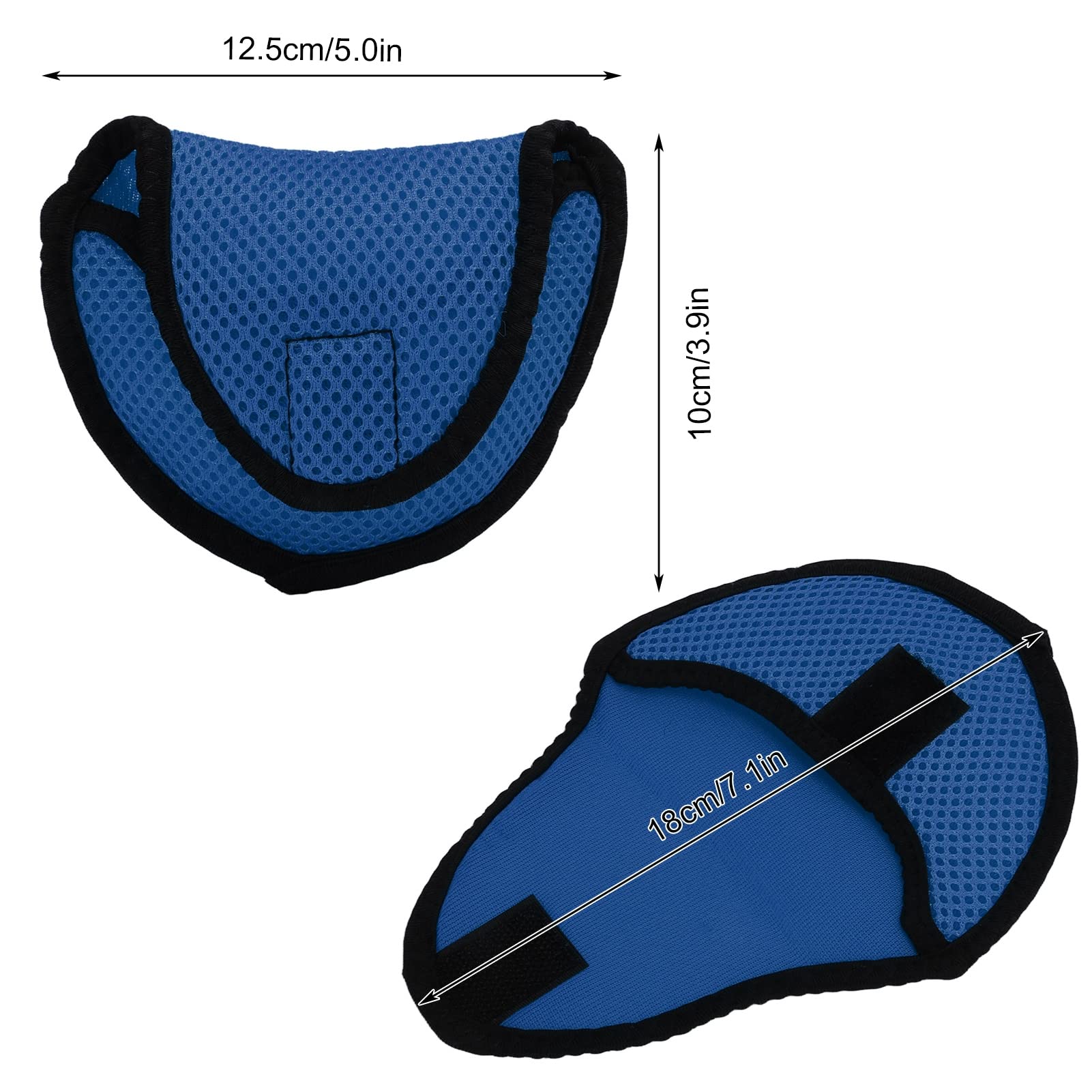 Headcover Protector Bag, Washable Woven Compact Durable Mallet Putter Protector Bag with Fastening Tape for Protecting Club(Blue)