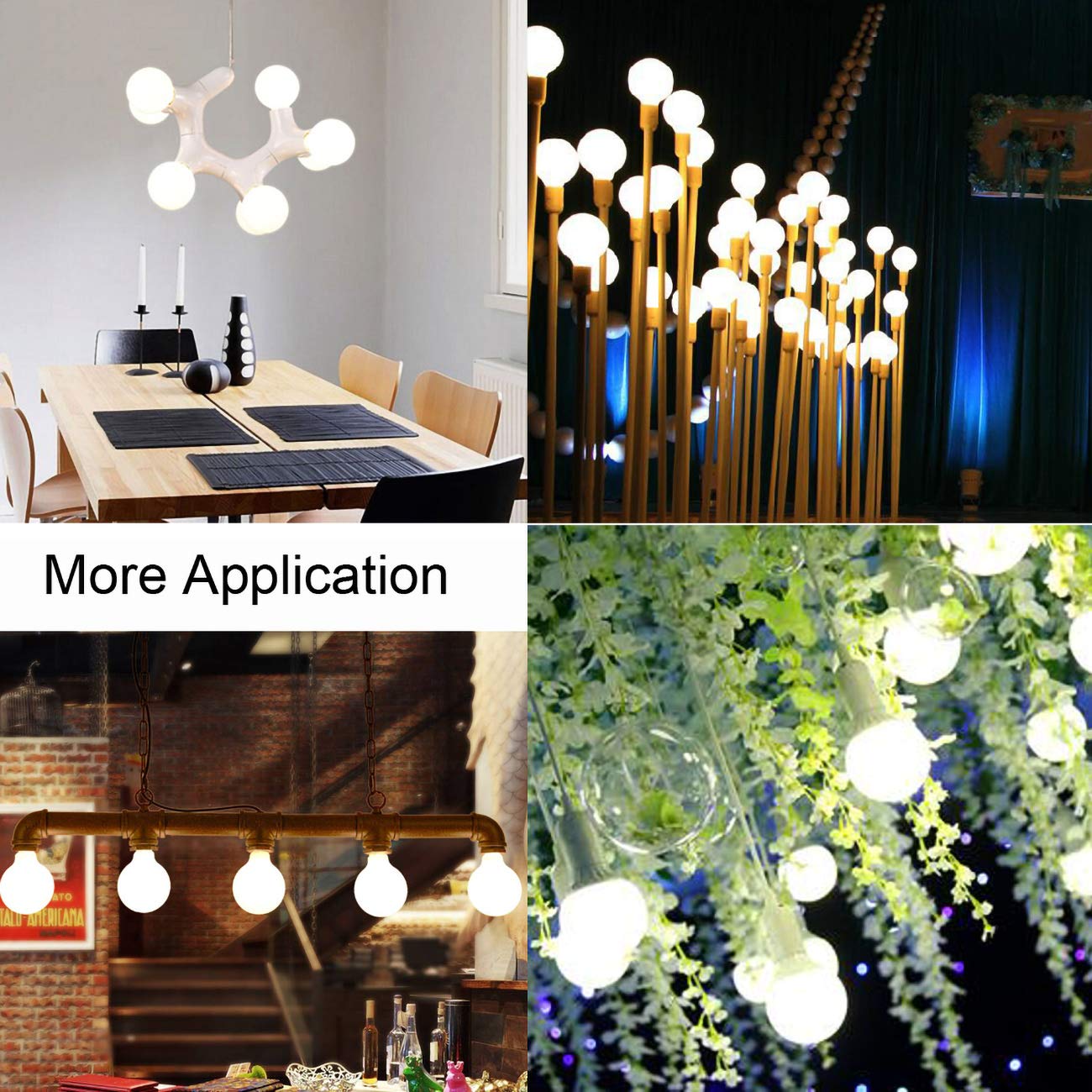 hansang G25 LED Vanity Light Bulb 5W (60W Incandescent Equivalent) 2700K Soft White,Decorative Globe Light Bulbs,E26 Base,500LM Perfect for Bathroom/Vanity Makeup Mirror,Non-Dimmable,4 Pack