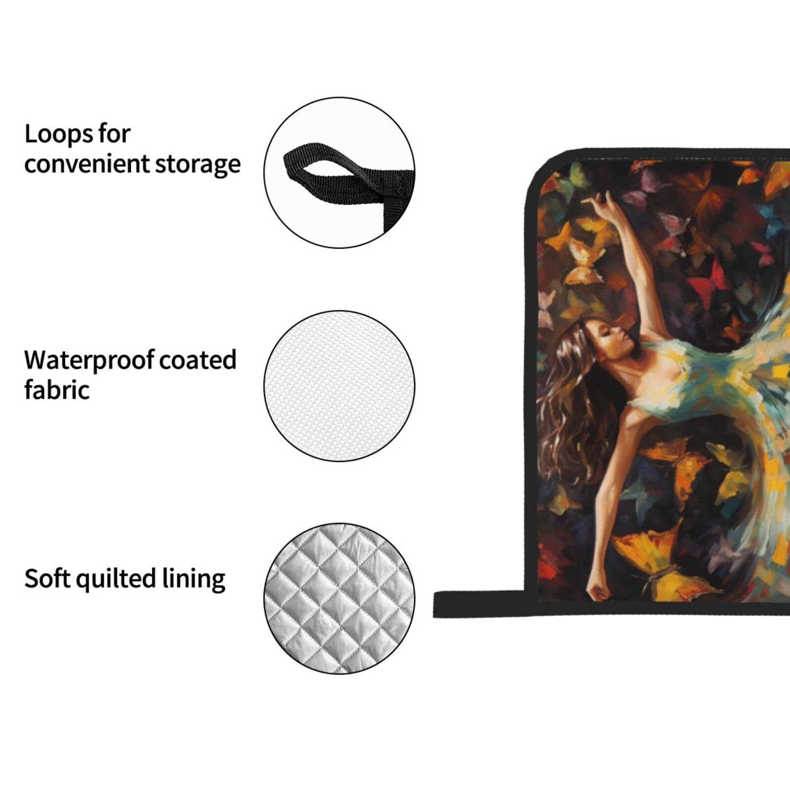 Girl Dance Butterfly Kitchen Baking 4-Piece Set–Heat Resistant Oven Mitts and Pot Holders Kitchen Hot Pads