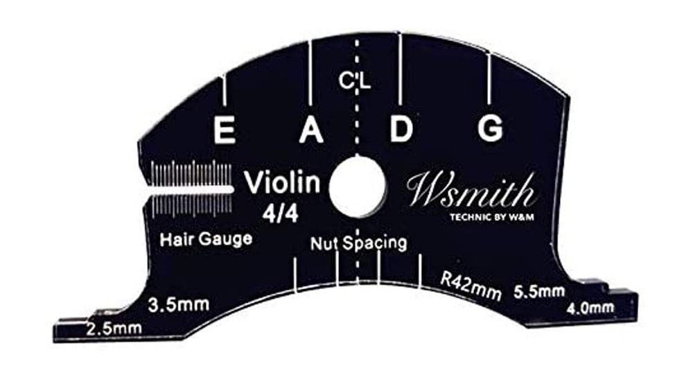 Jiayouy Violin Bridge Repair Tool - Carbon Fiber Fingerboard Scraper Making Template, 4/4 Violin Size, Black