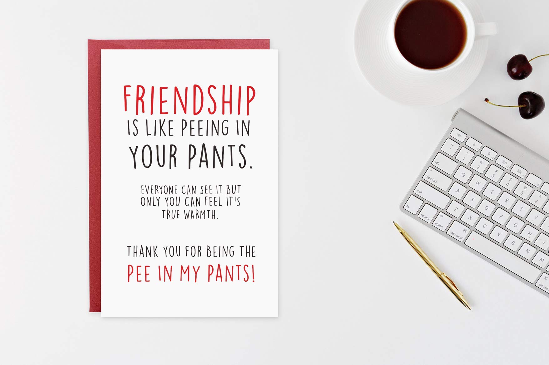 Gonzey Funny Best Friend Birthday Cards,Friendship Is Like Peeing In Your Pants
